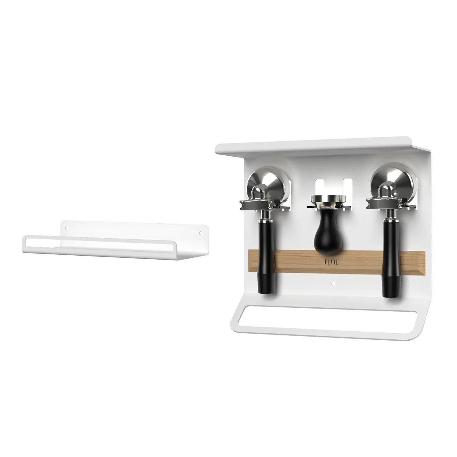 FLATE® Barista Board + Universal Shelf Bundle (Weiß) - FLATE® Store